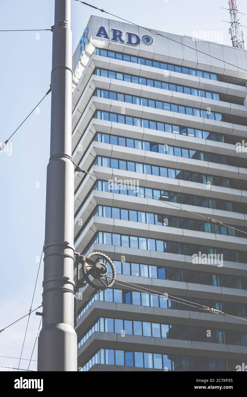 The building of the Bavarian Radio, ARD in Munich, Bavaria, Germany ...
