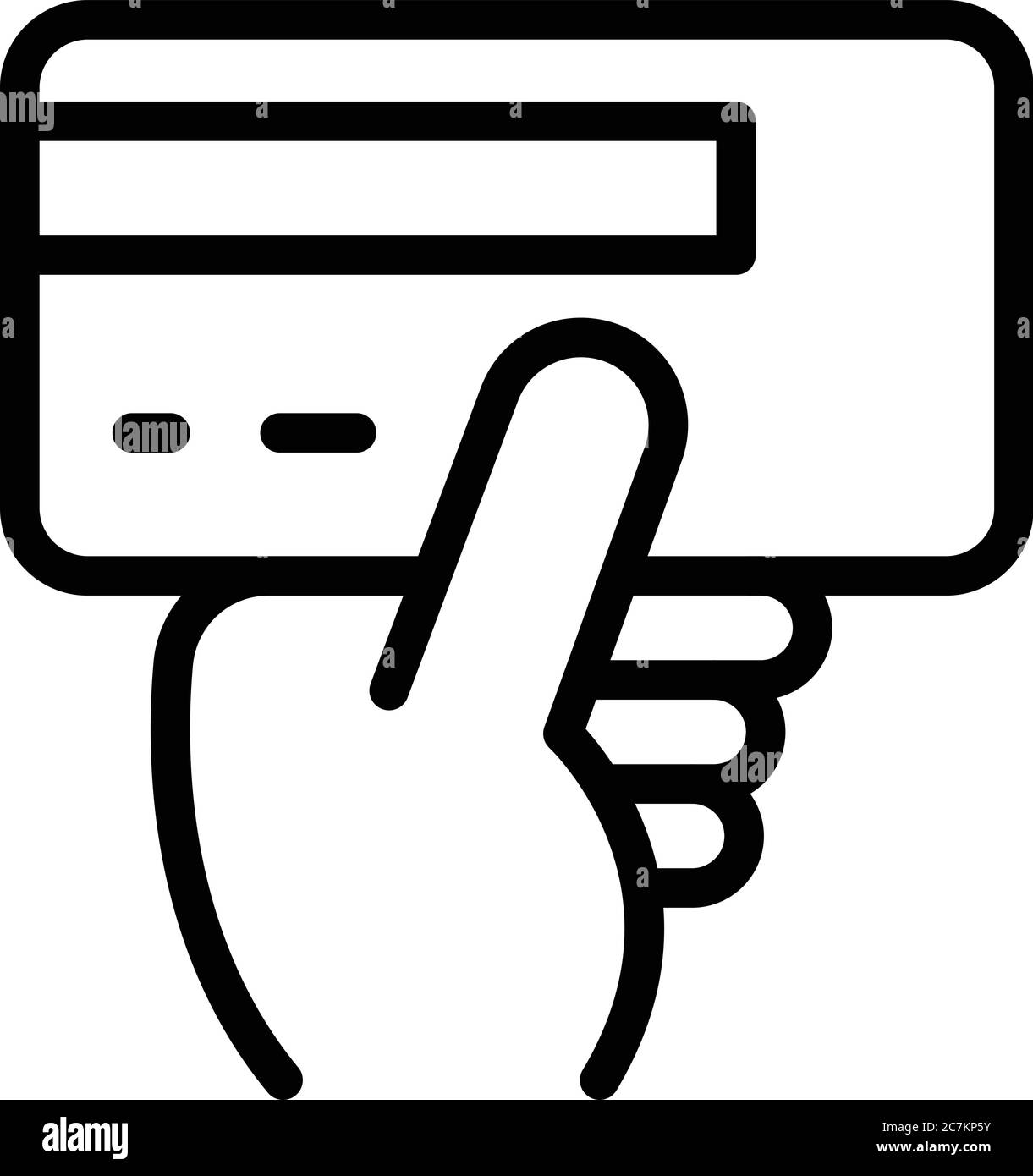 Bank card icon, outline style Stock Vector Image & Art - Alamy