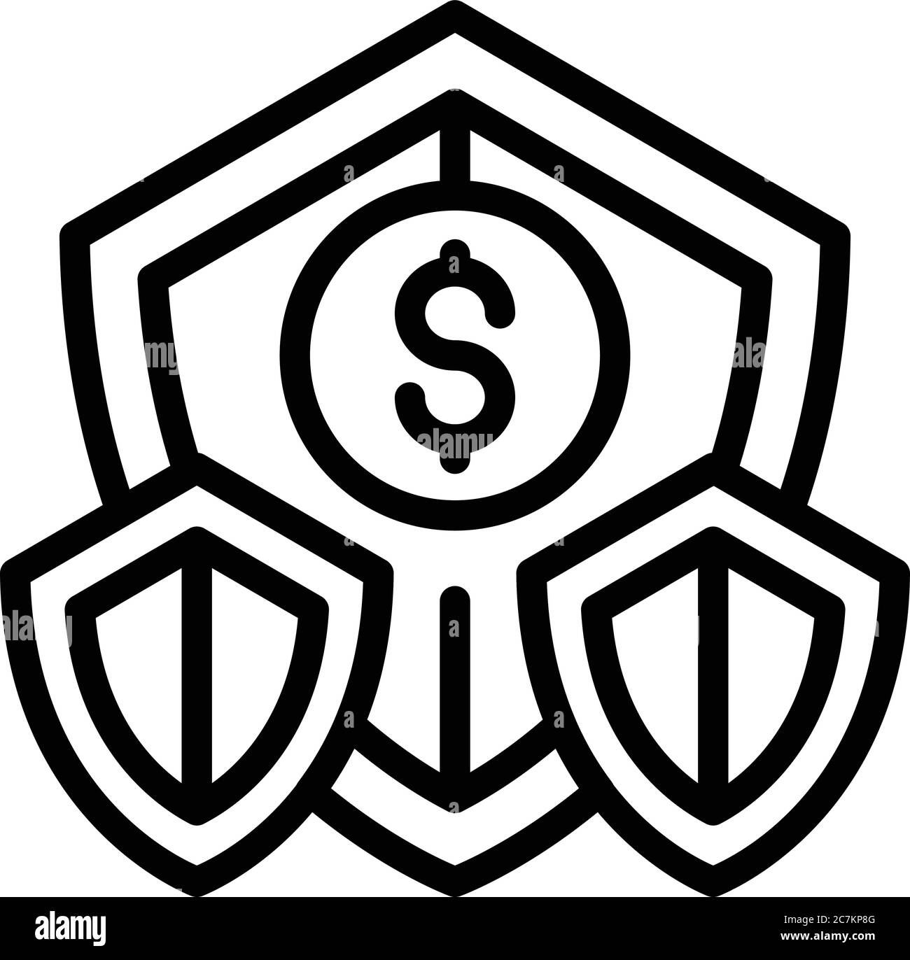 Credit money shield icon, outline style Stock Vector Image & Art - Alamy