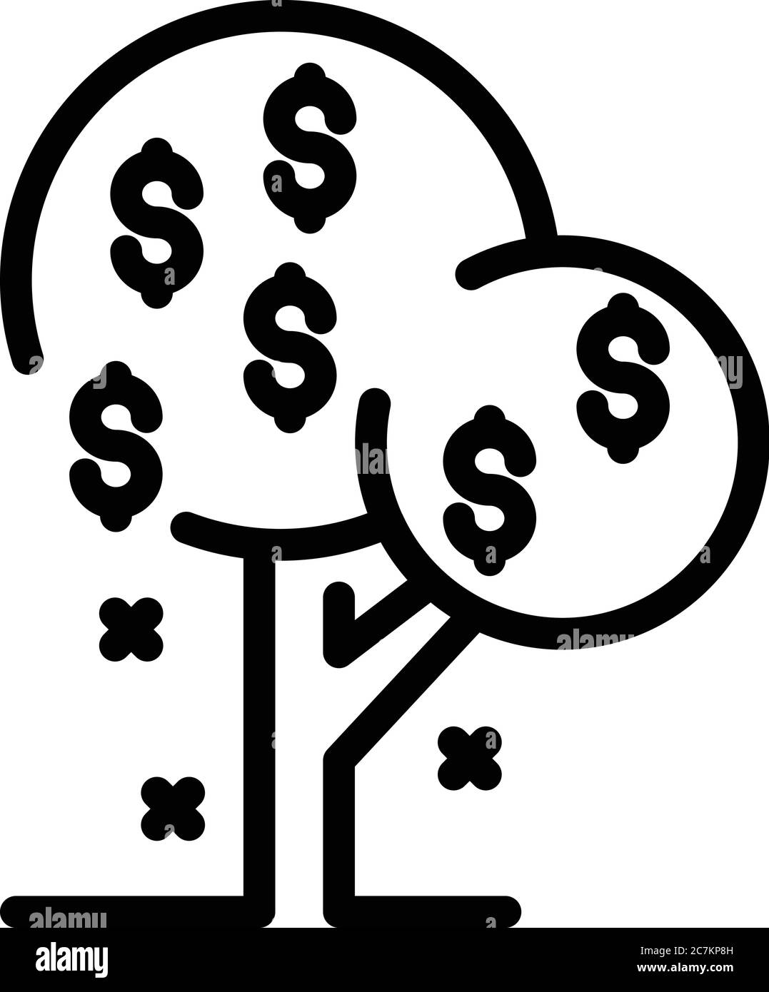 Dollar sign money tree Black and White Stock Photos & Images - Alamy