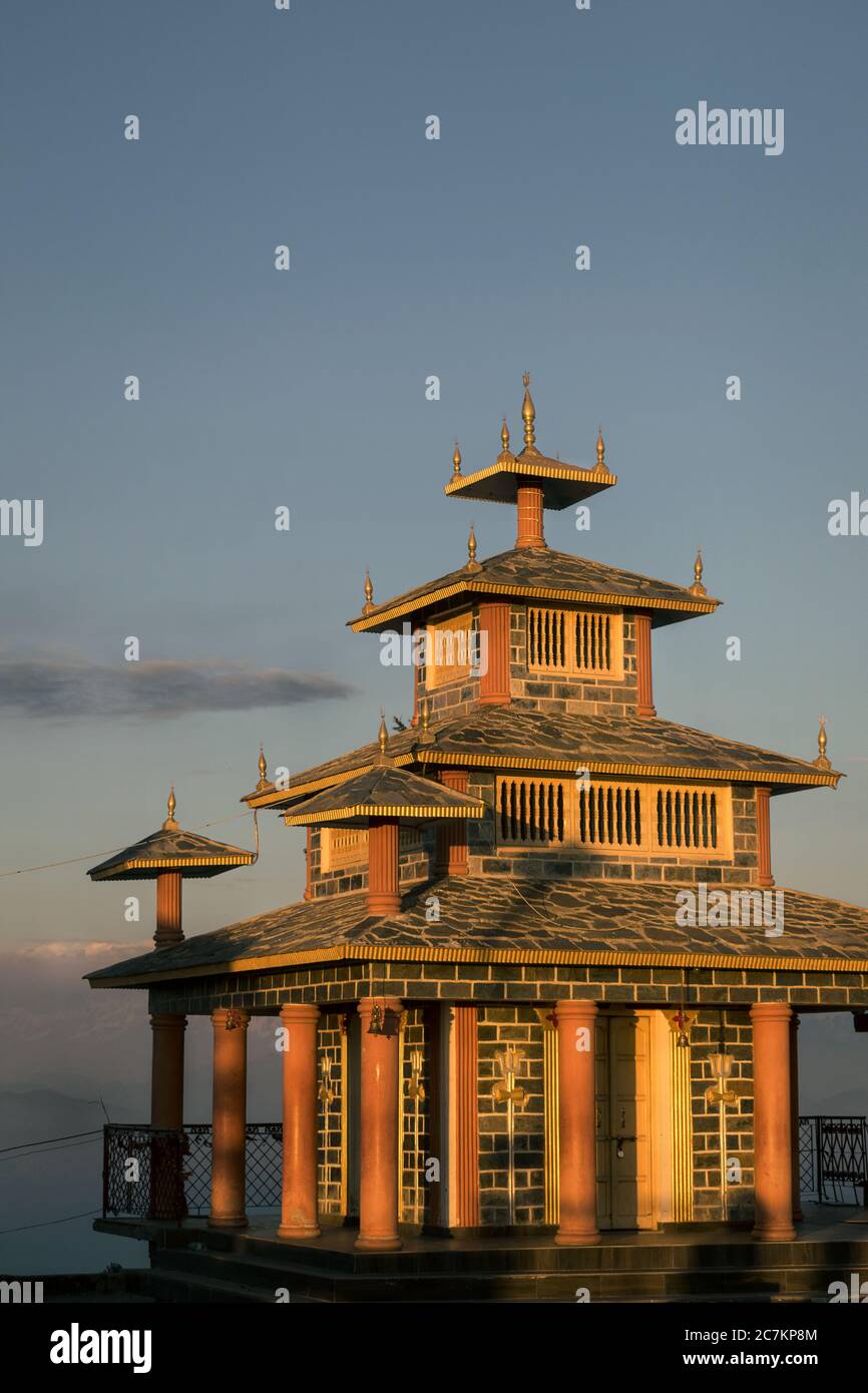 Warm Evening light falling onto a religious Hindu Temple Stock Photo ...