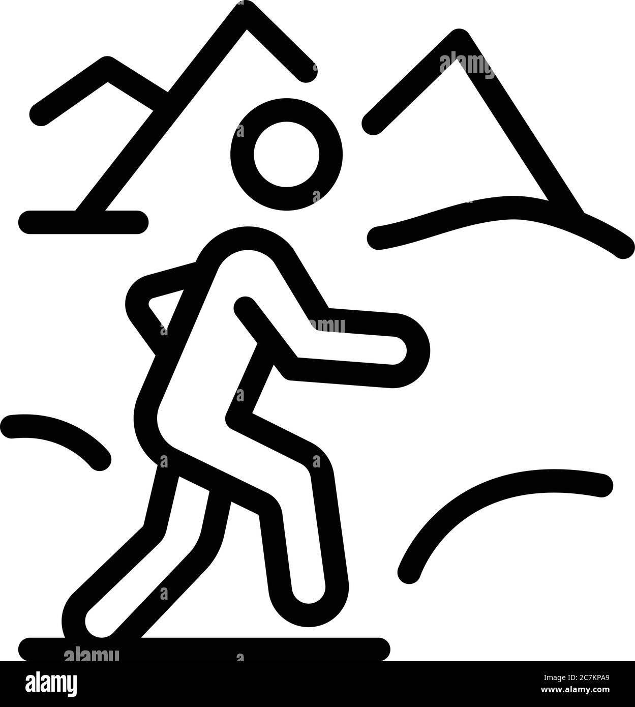 Woman running runner jogging beach Stock Vector Images - Alamy