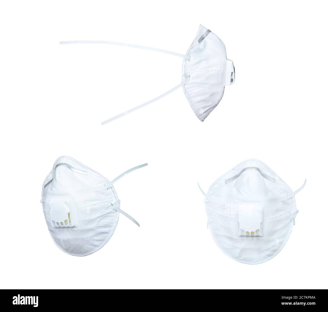 N95 mask protection pm 2.5 and corona virus isolated on white ...