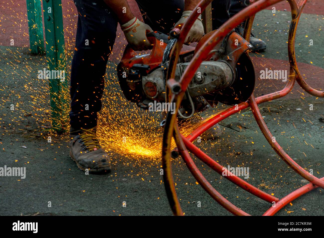 Children’s Play Park Demolition Stock Photo - Alamy