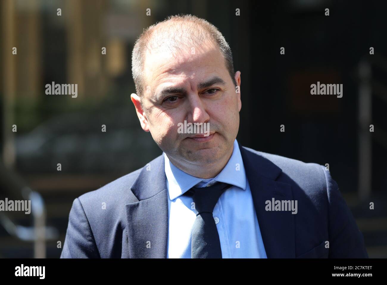 Marcus Coutain's lawyer Timur Rustem outside Highbury Corner ...