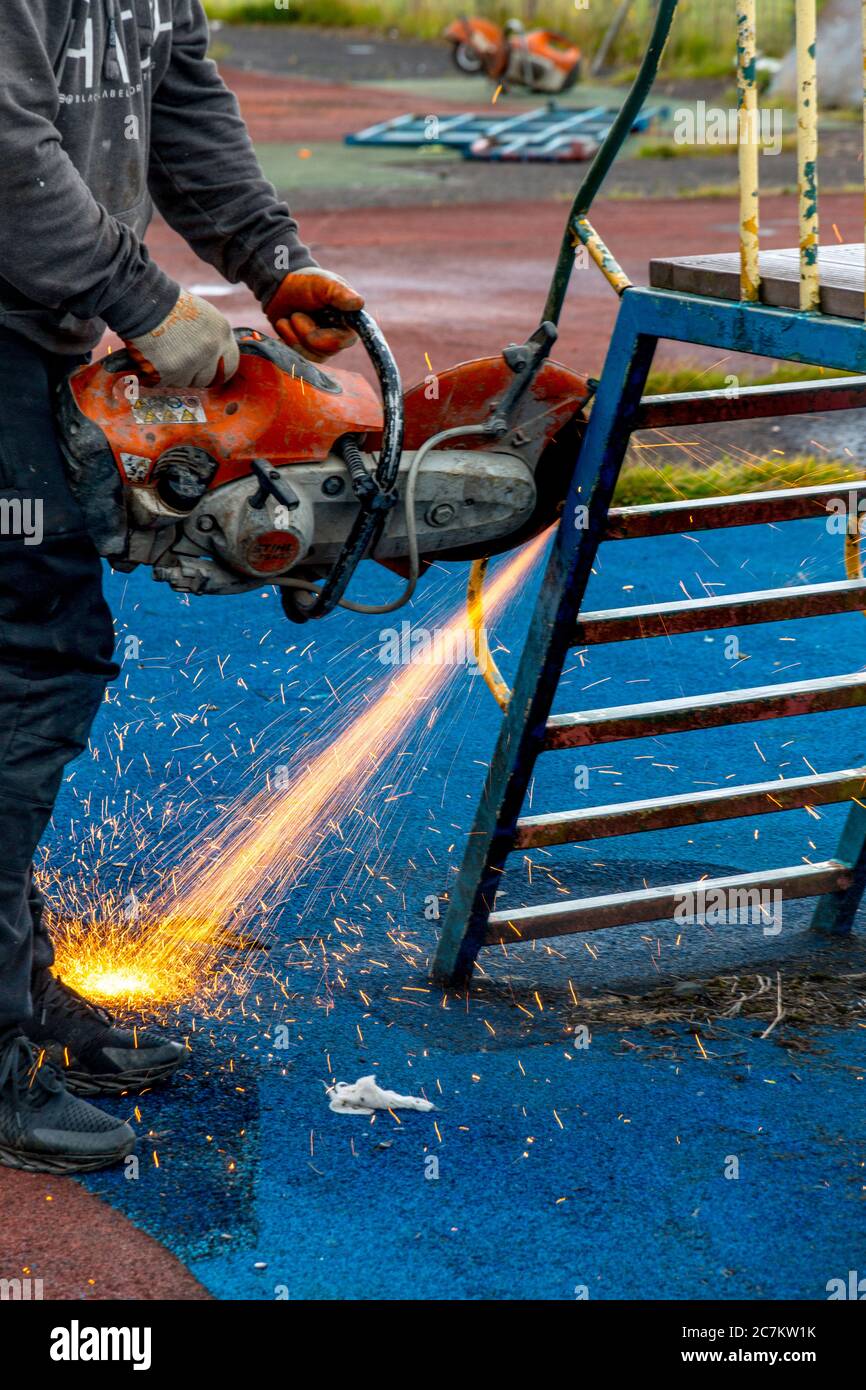 Children’s Play Park Demolition Stock Photo - Alamy