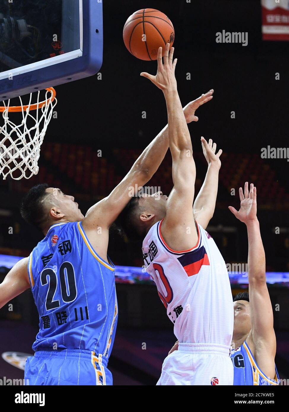 Qingdao, China's Shandong Province. 18th July, 2020. Zhai Xiaochuan (L ...