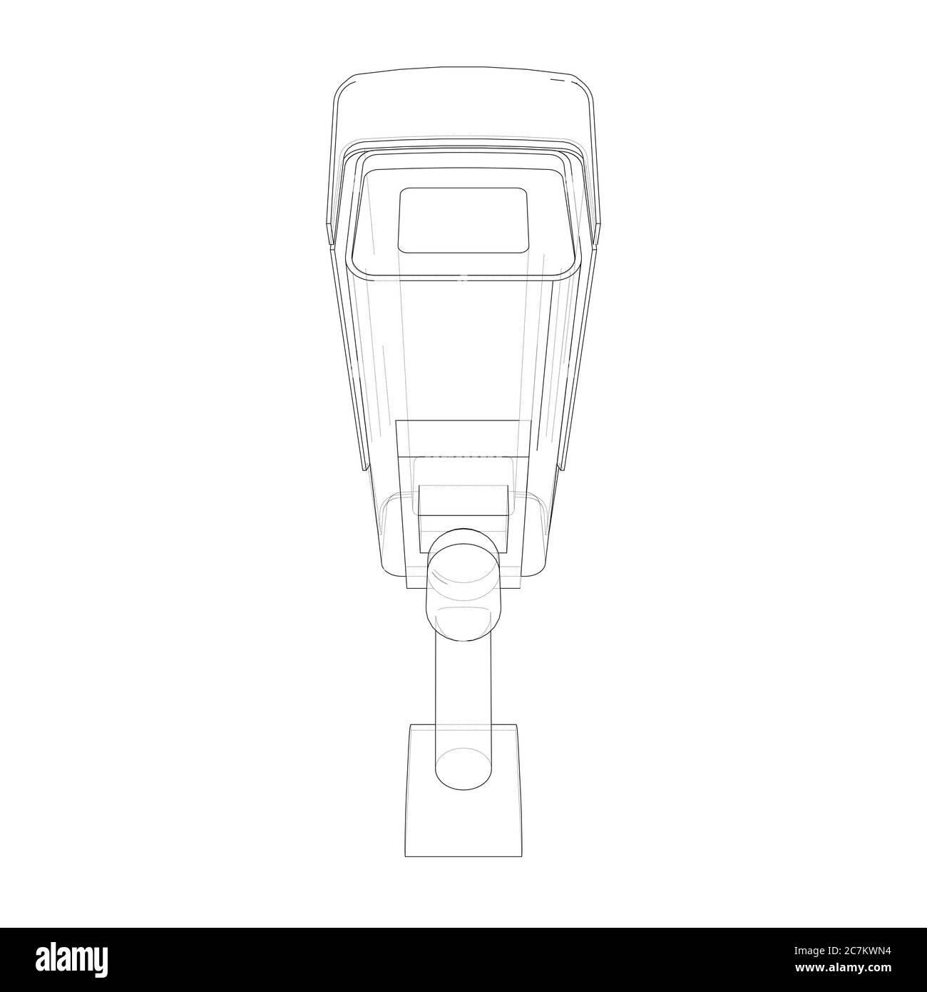 Outline CCTV camera. Security camera Stock Photo - Alamy