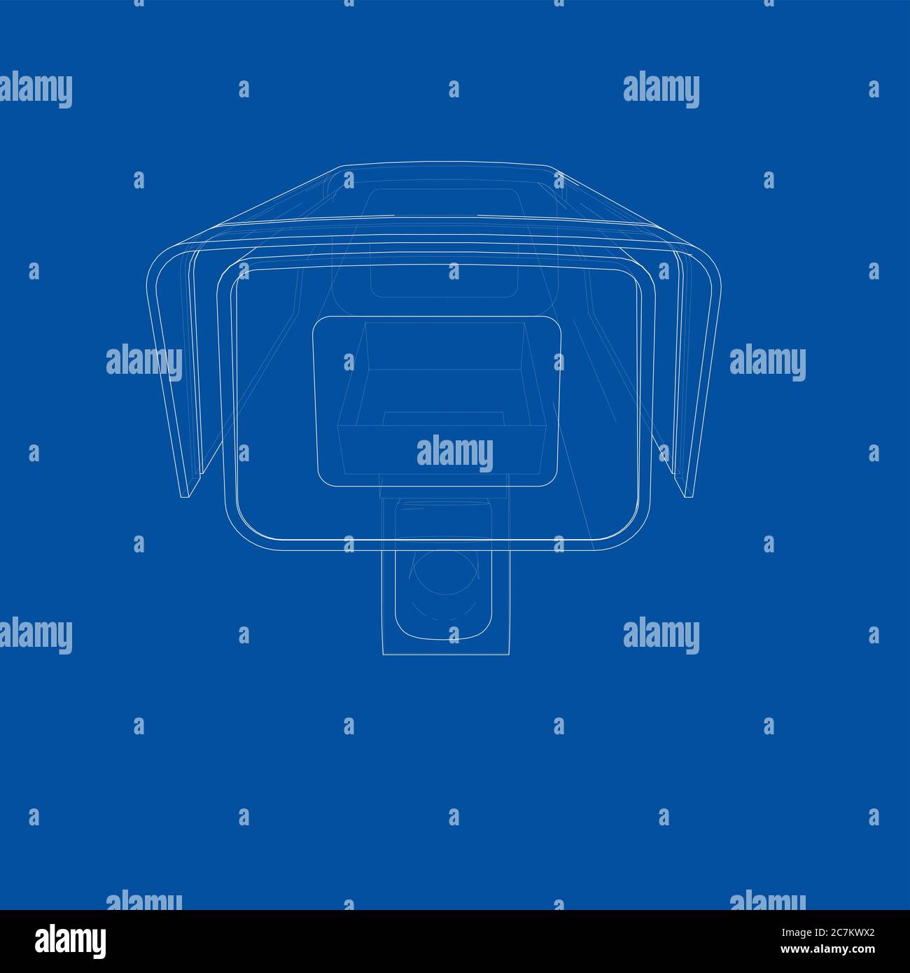 Outline CCTV camera. Security camera Stock Photo - Alamy