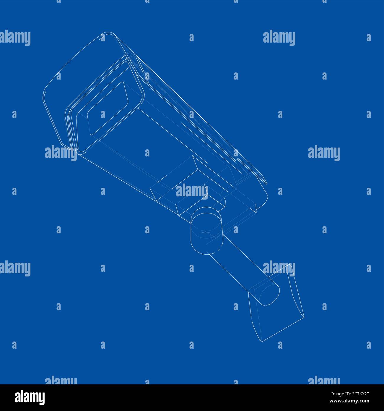 Outline CCTV camera. Security camera Stock Photo - Alamy