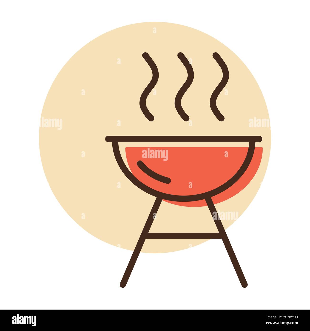 Grill BBQ cookout vector icon. Graph symbol for cooking web site and ...
