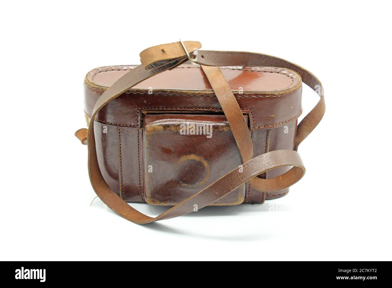 Old Ultra-Flex camera case, isolated on a white background Stock Photo ...