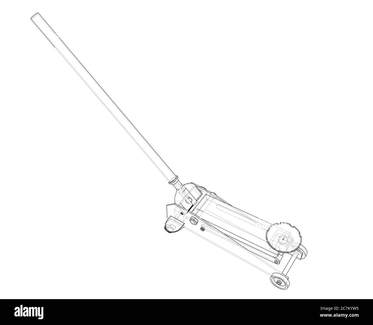 Outline Floor Car Jack Stock Photo - Alamy