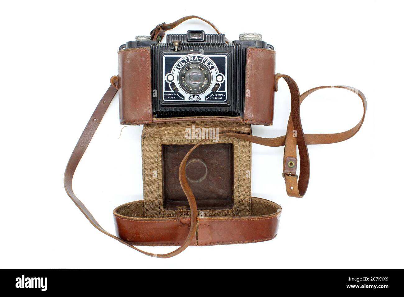 Old bakelite Ultra-Flex camera, isolated on a white background Stock ...