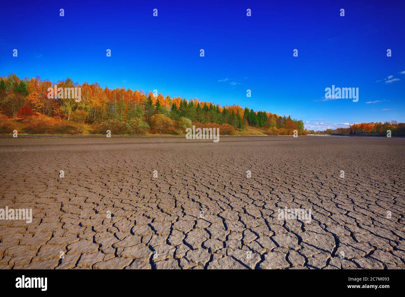 Land with dry and cracked ground. Climate change, dry lake Stock Photo ...