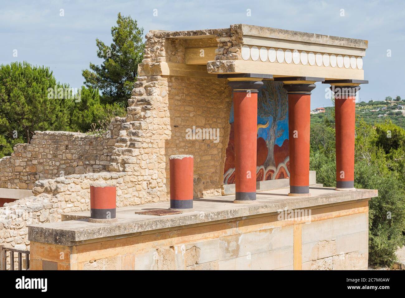 North entrance to Bastion, Palace of Knossos, Crete, Greece Stock Photo ...