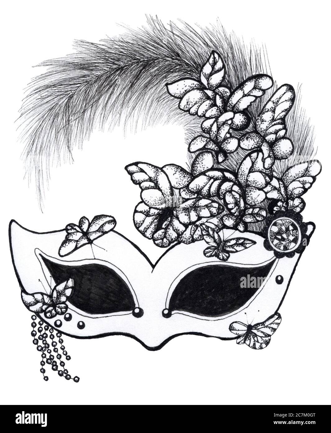 Carnival mask sketch hi-res stock photography and images - Alamy