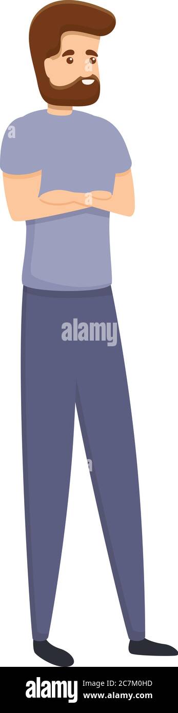 Dog handler icon. Cartoon of dog handler vector icon for web design ...