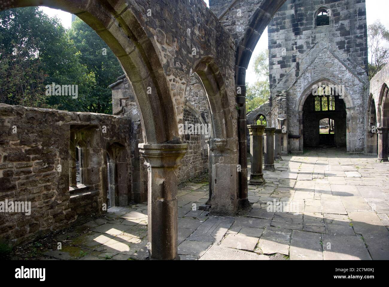 Ruined church of Saint Thomas a Beckett in the Yorkshire village of ...