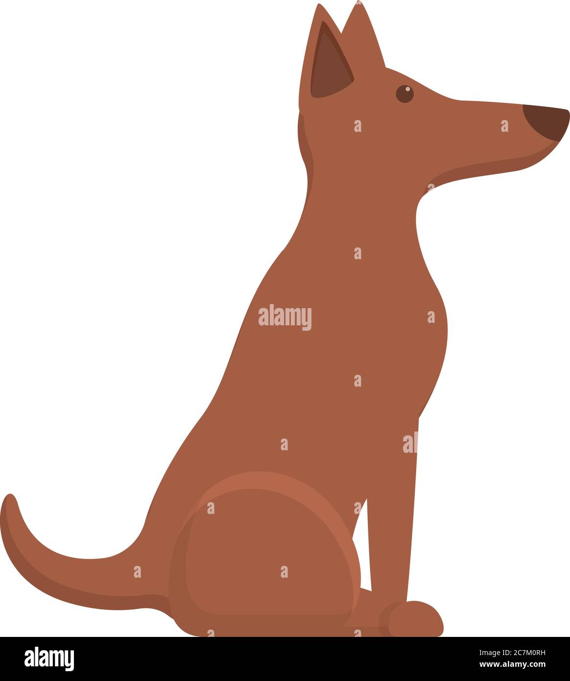 Sit command dog icon. Cartoon of sit command dog vector icon for web ...