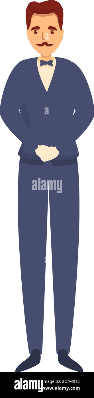 Butler icon. Cartoon of butler vector icon for web design isolated on ...