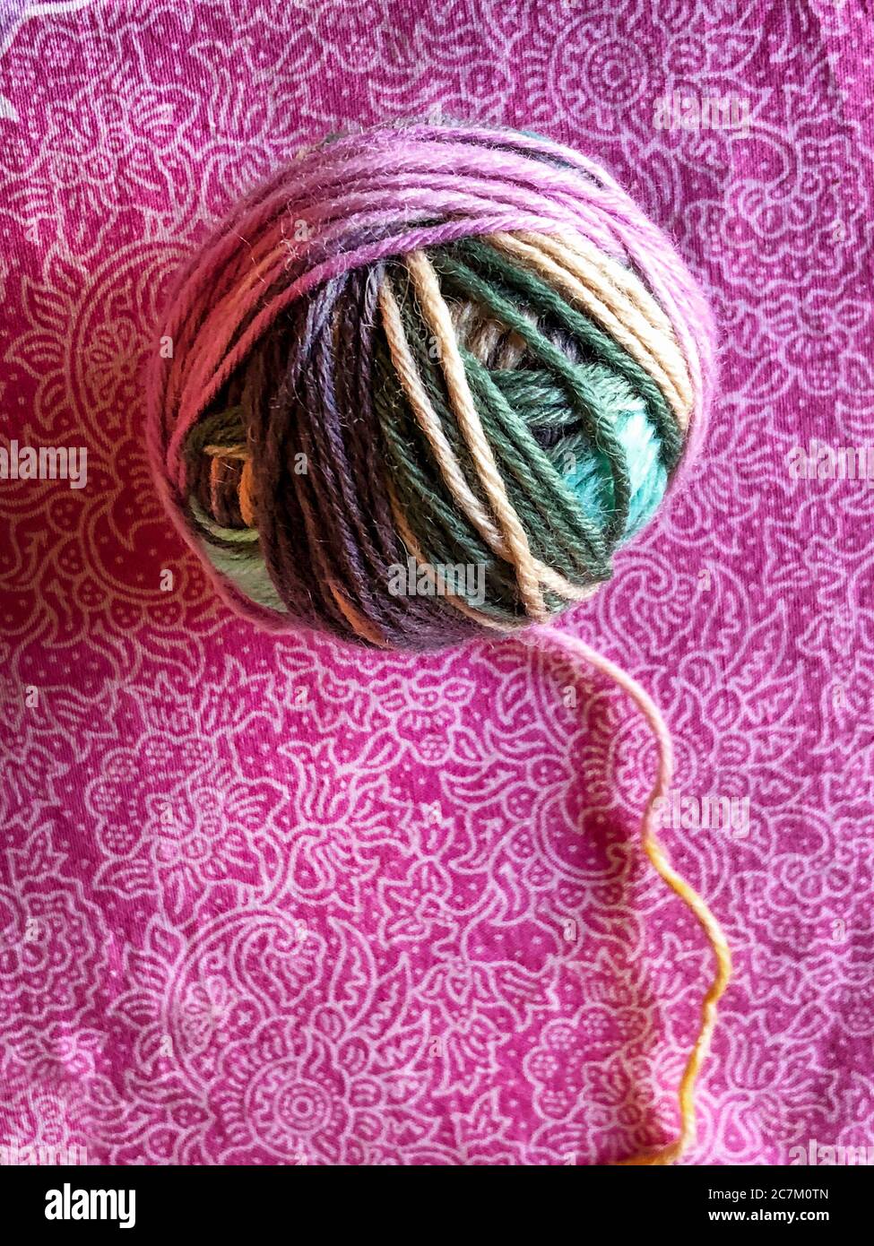Wool, ball of yarn, close-up, needlework, knitting Stock Photo - Alamy