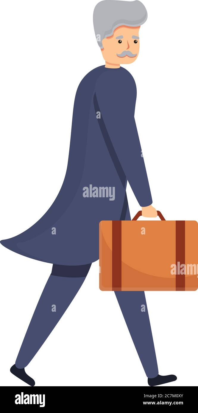 Old senior butler icon. Cartoon of old senior butler vector icon for ...