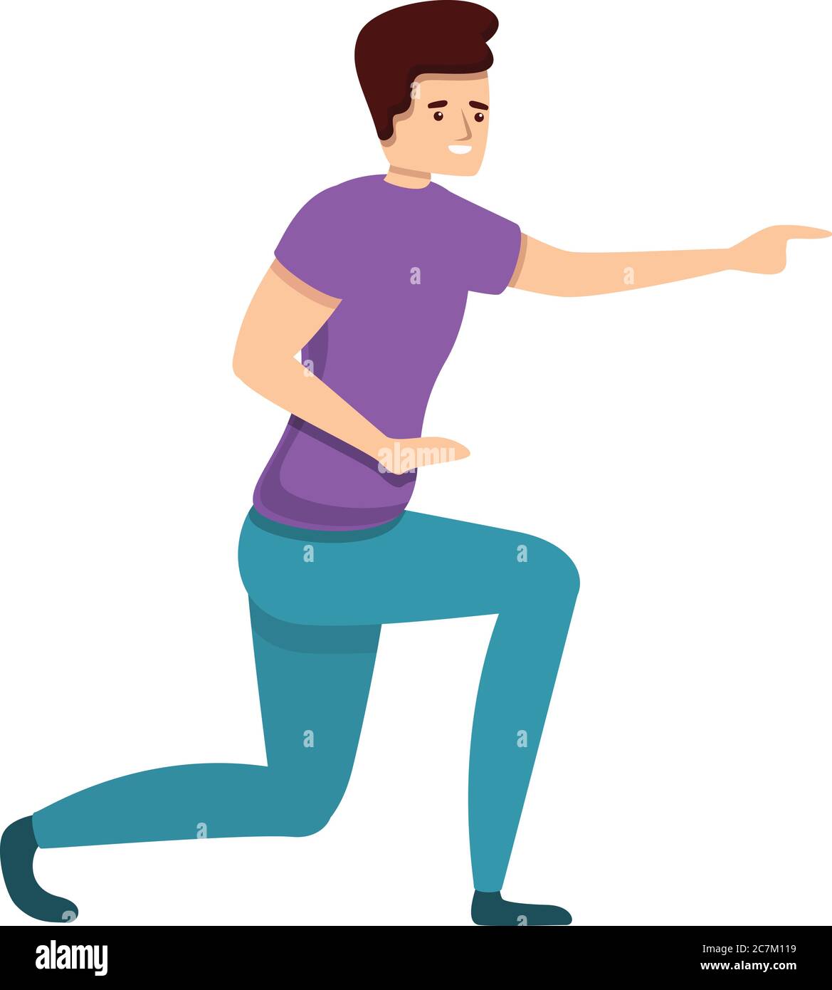 Smiling dog handler icon. Cartoon of smiling dog handler vector icon ...