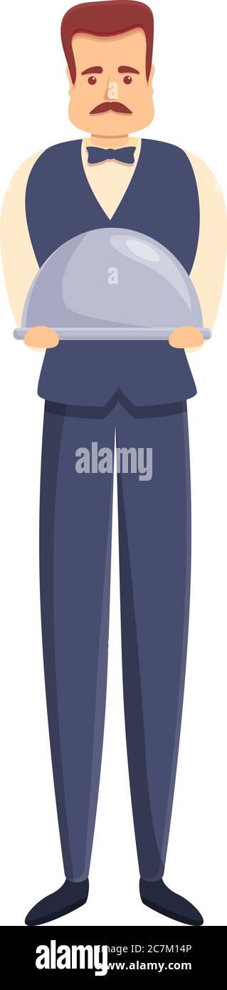 Serious butler icon. Cartoon of serious butler vector icon for web ...