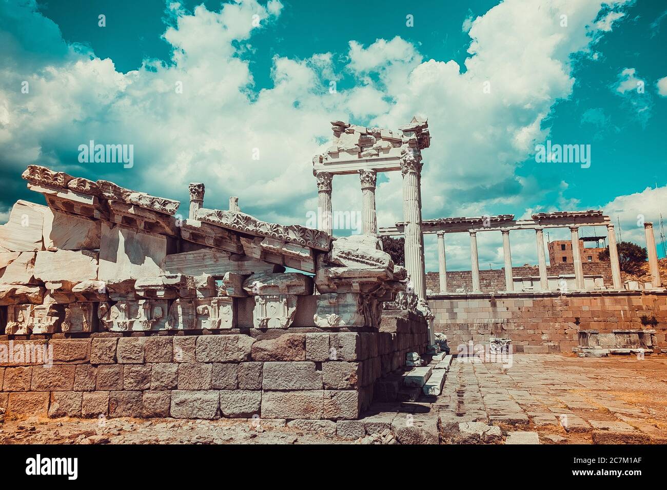 Akropol, Pergamon Ancient City in Pergamon Izmir Turkey 7th - 6th and ...