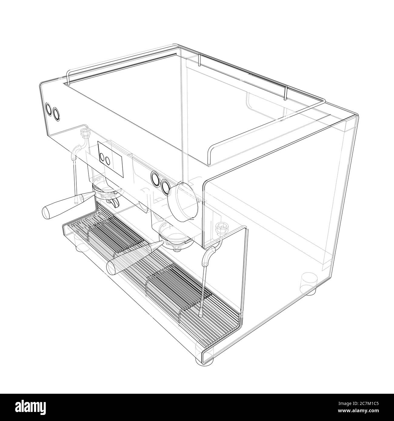 Outline coffee machine Stock Photo - Alamy