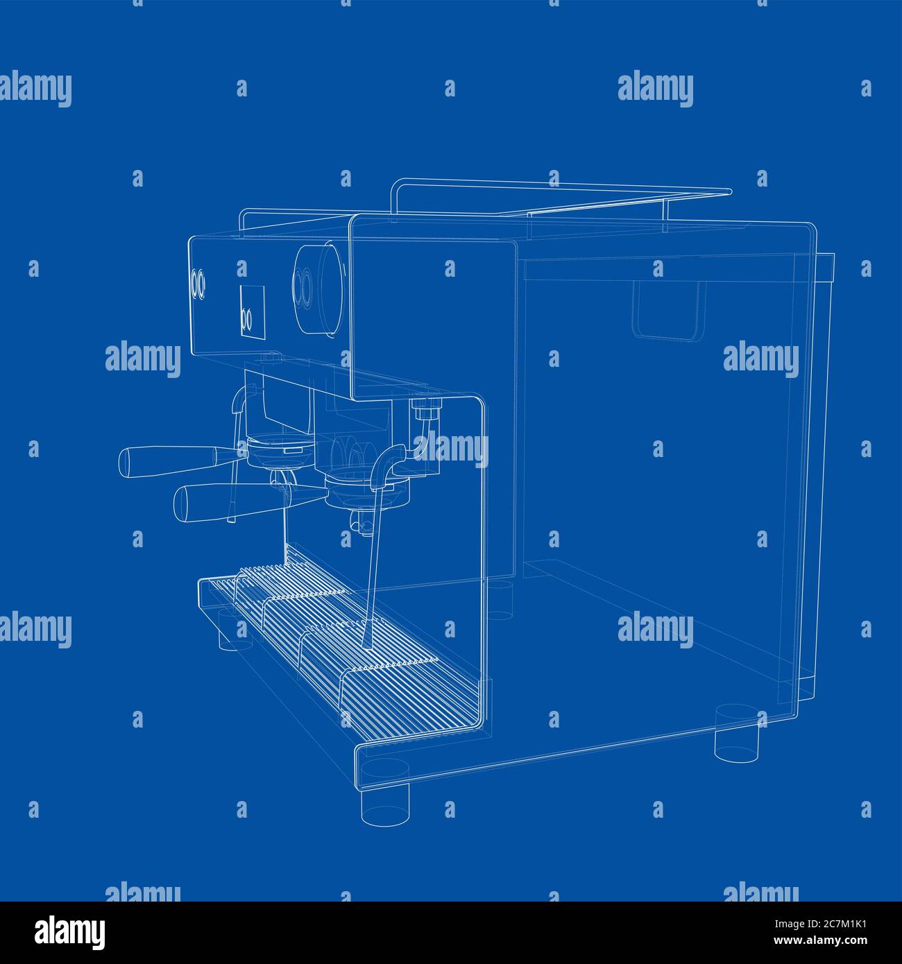Outline coffee machine Stock Photo - Alamy