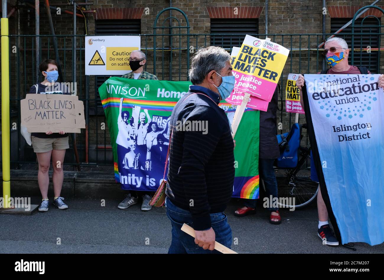 Islington Police Station, London, UK. 18th July 2020. Black Lives ...