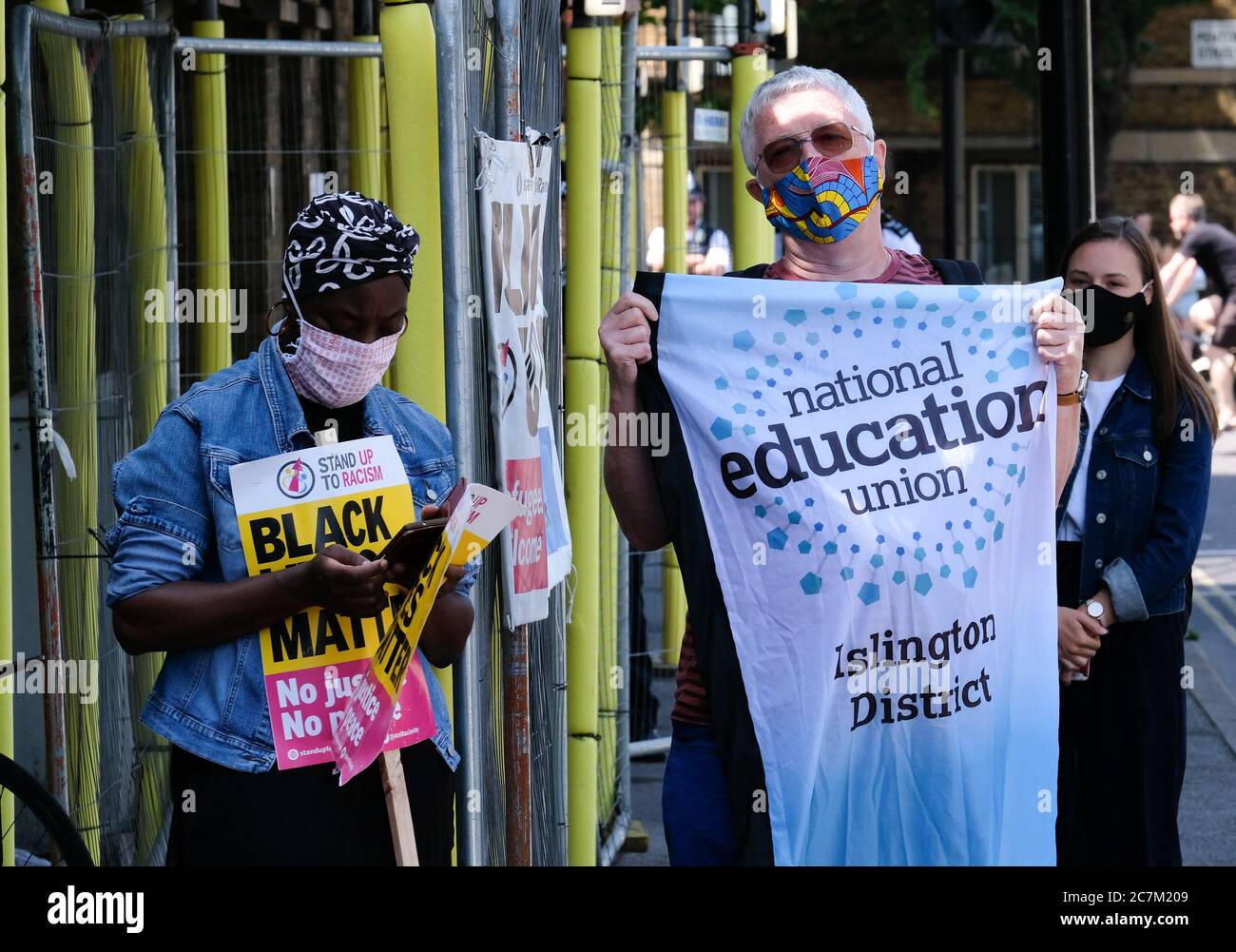 Islington Police Station, London, UK. 18th July 2020. Black Lives ...
