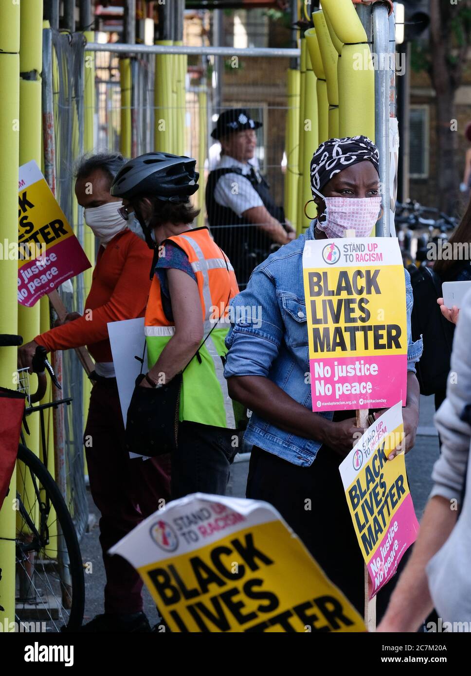Islington Police Station, London, UK. 18th July 2020. Black Lives ...