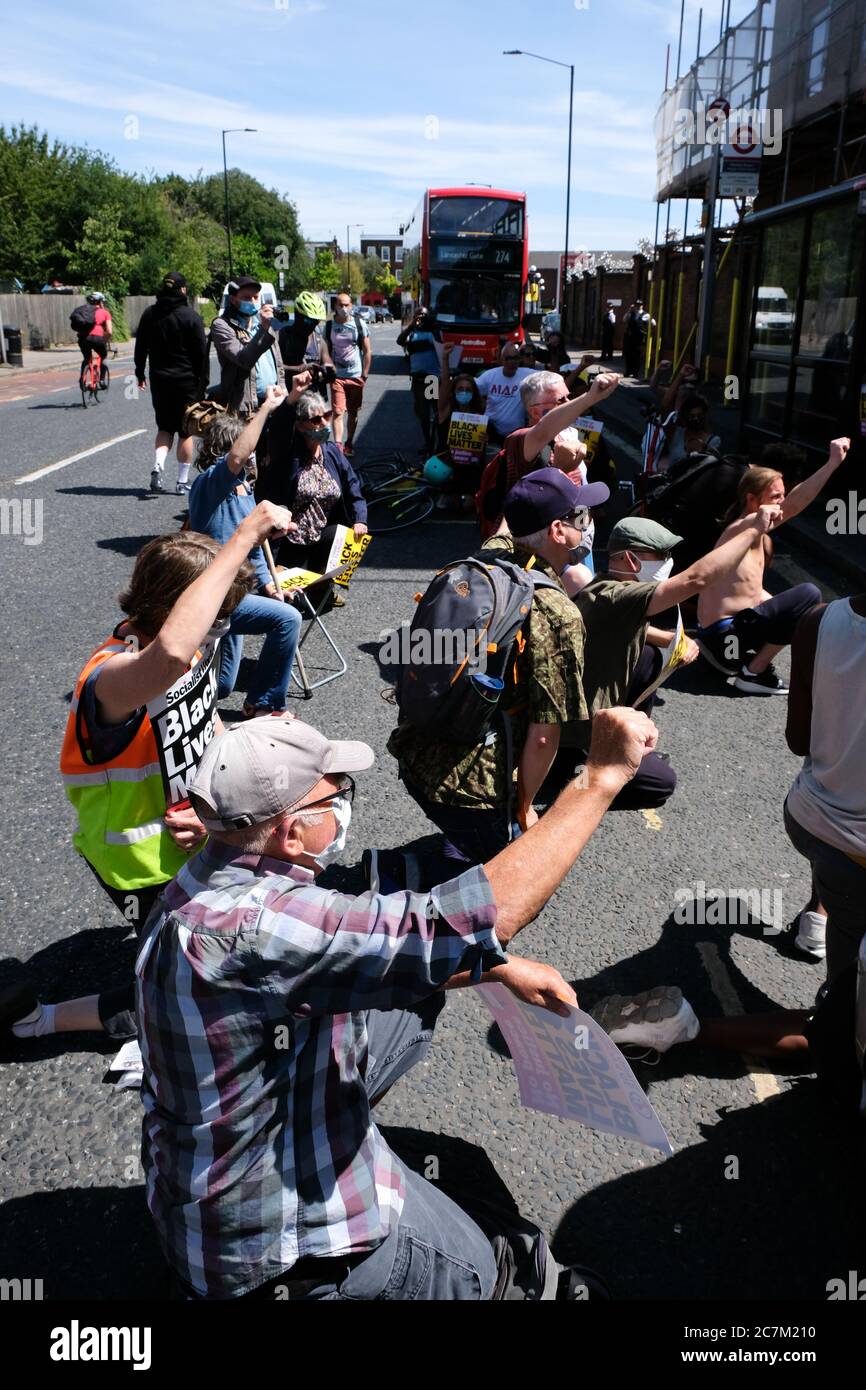 Islington Police Station, London, UK. 18th July 2020. Black Lives ...