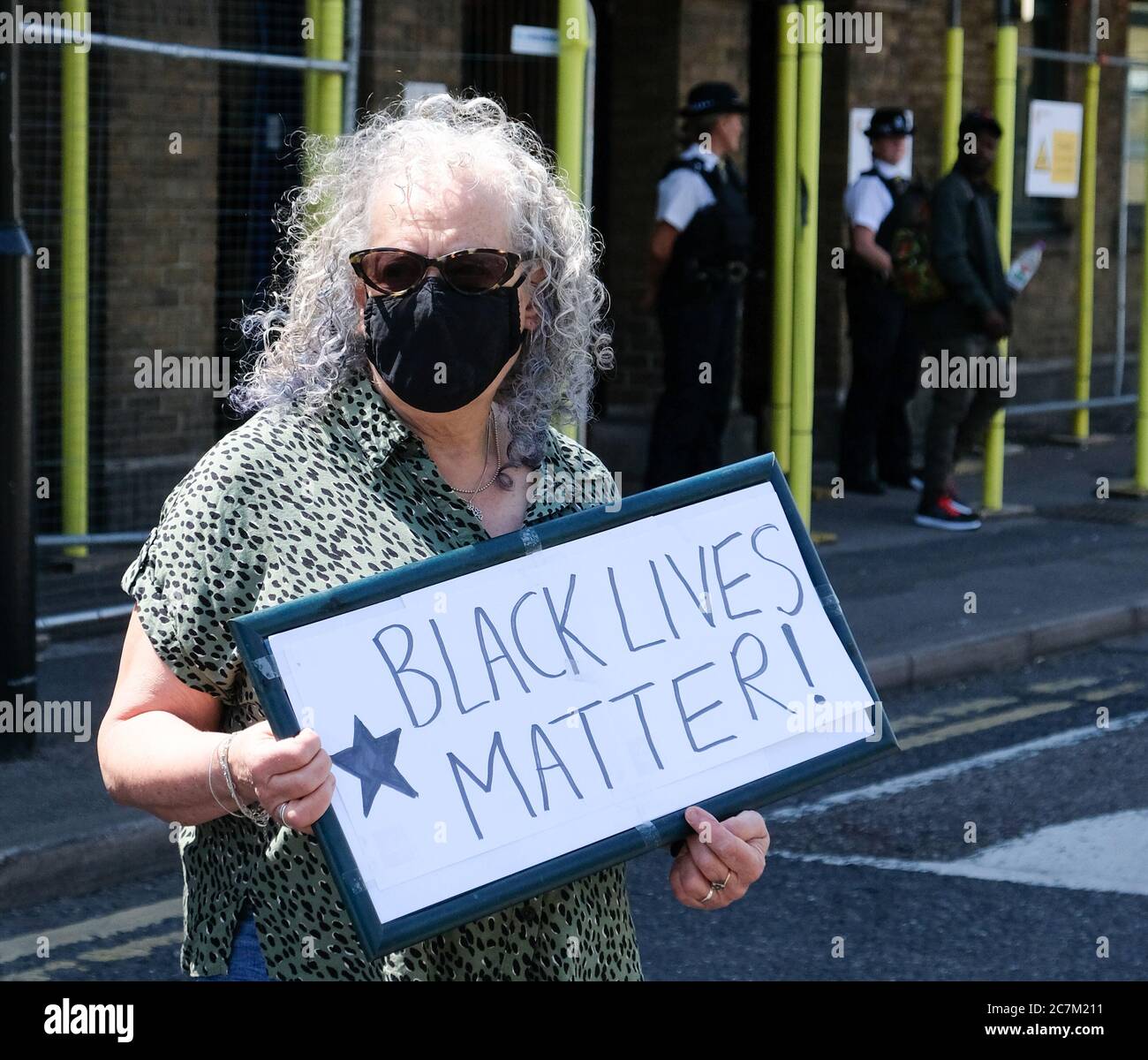 Islington Police Station, London, UK. 18th July 2020. Black Lives ...