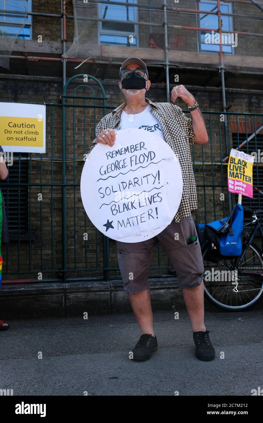 Islington Police Station, London, UK. 18th July 2020. Black Lives ...