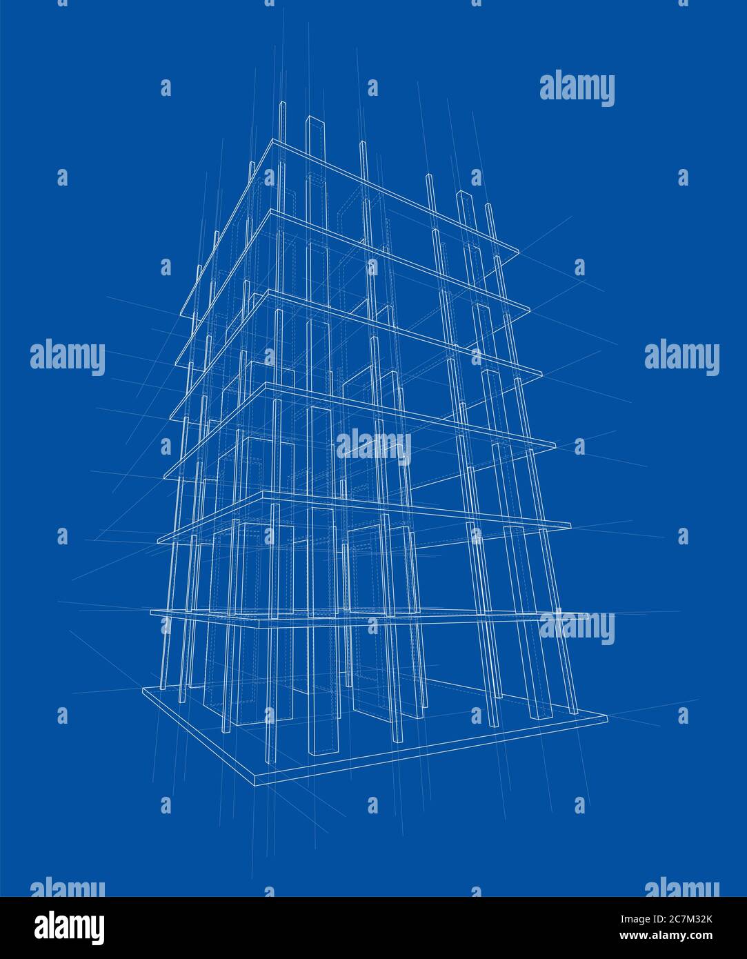 Drawing of a house under construction Stock Photo - Alamy