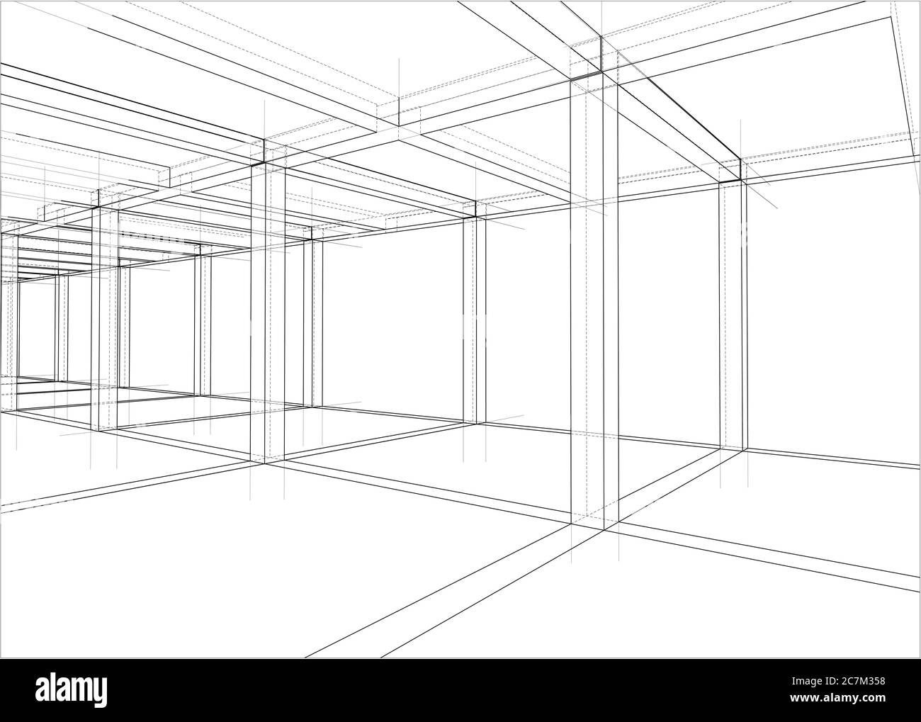 Drawing of a house under construction Stock Photo - Alamy