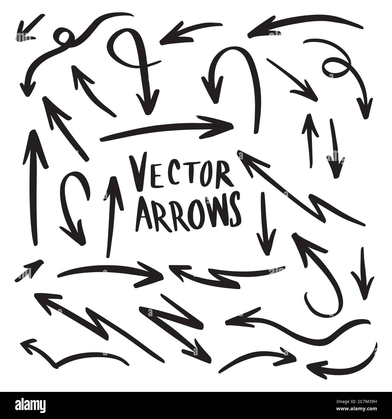 Illustration of Grunge Sketch Handmade Watercolor Doodle Vector Arrow ...