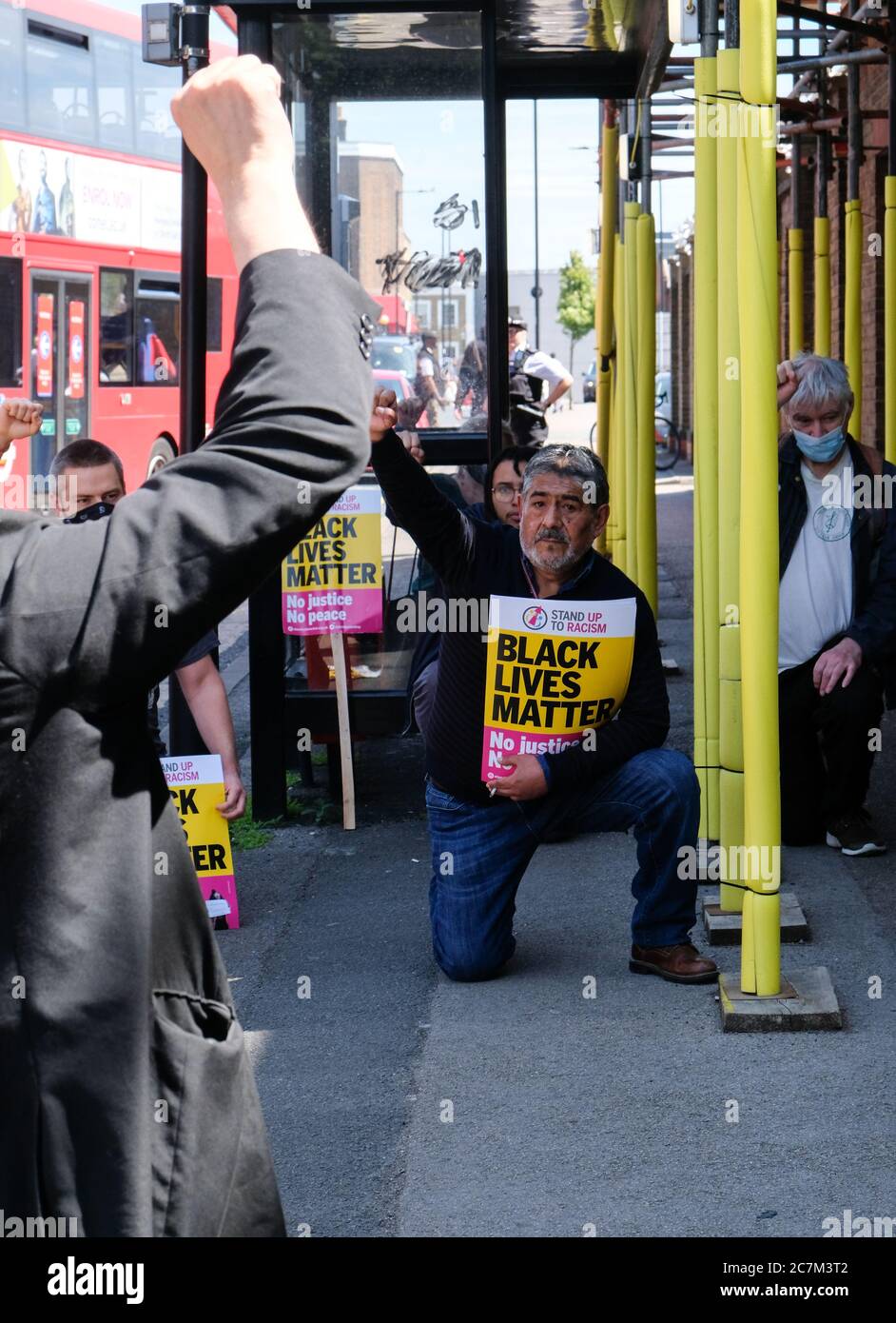 Islington Police Station, London, UK. 18th July 2020. Black Lives ...