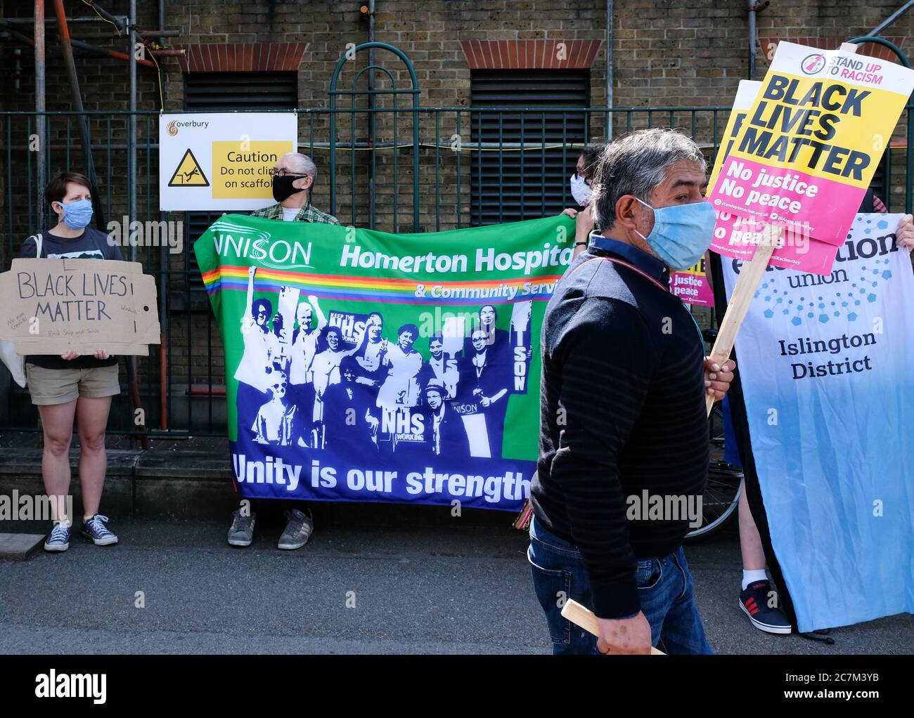 Islington Police Station, London, UK. 18th July 2020. Black Lives ...