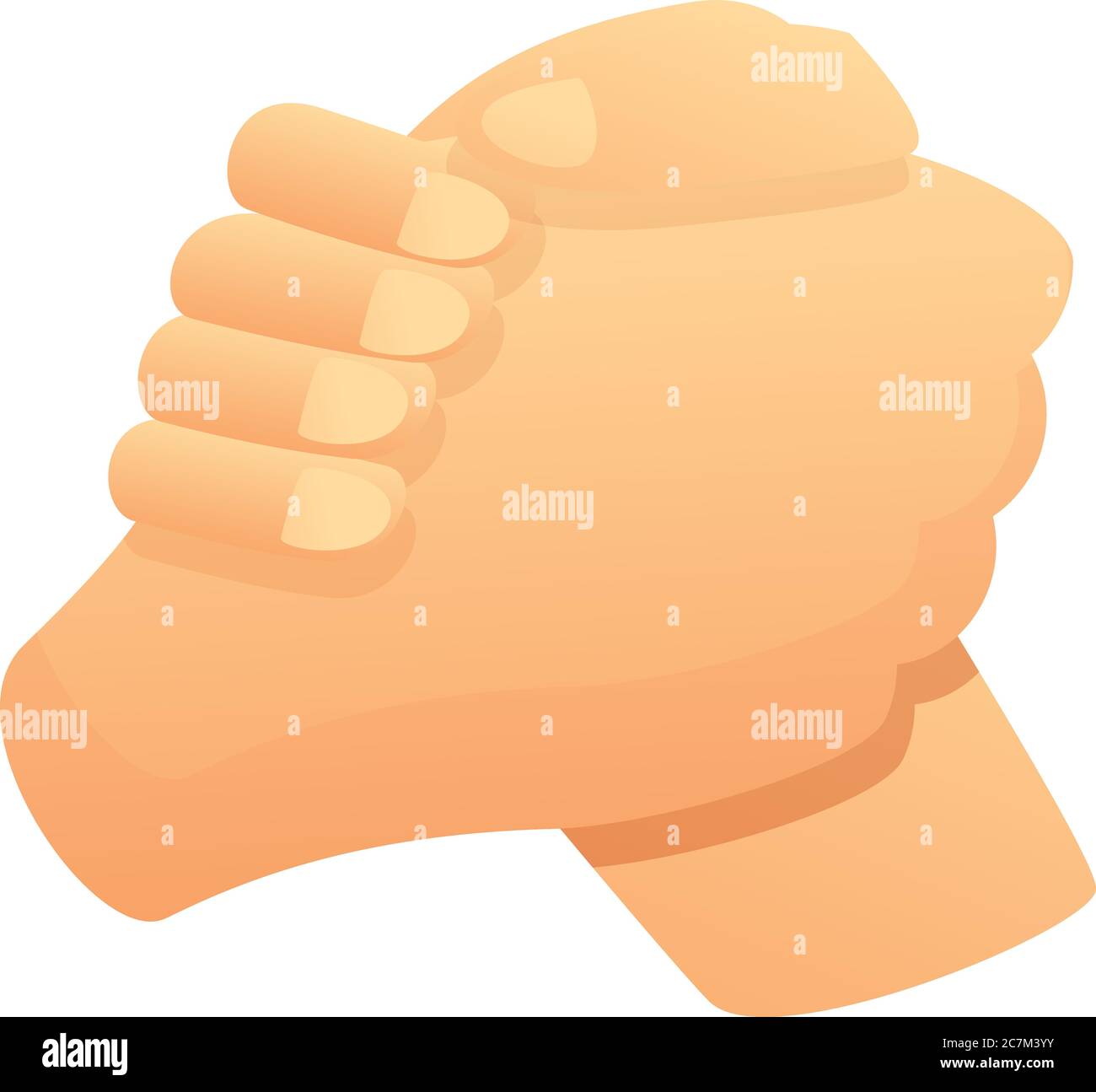 Handshake arm wrestling icon. Cartoon of handshake arm wrestling vector ...
