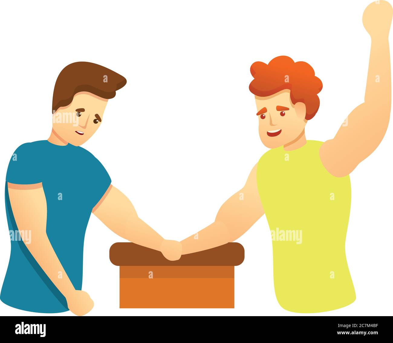Winning arm wrestling icon. Cartoon of winning arm wrestling vector ...
