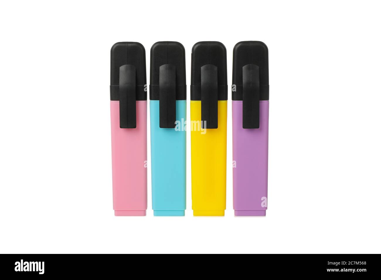 Different color highlighters isolated on white background Stock Photo ...