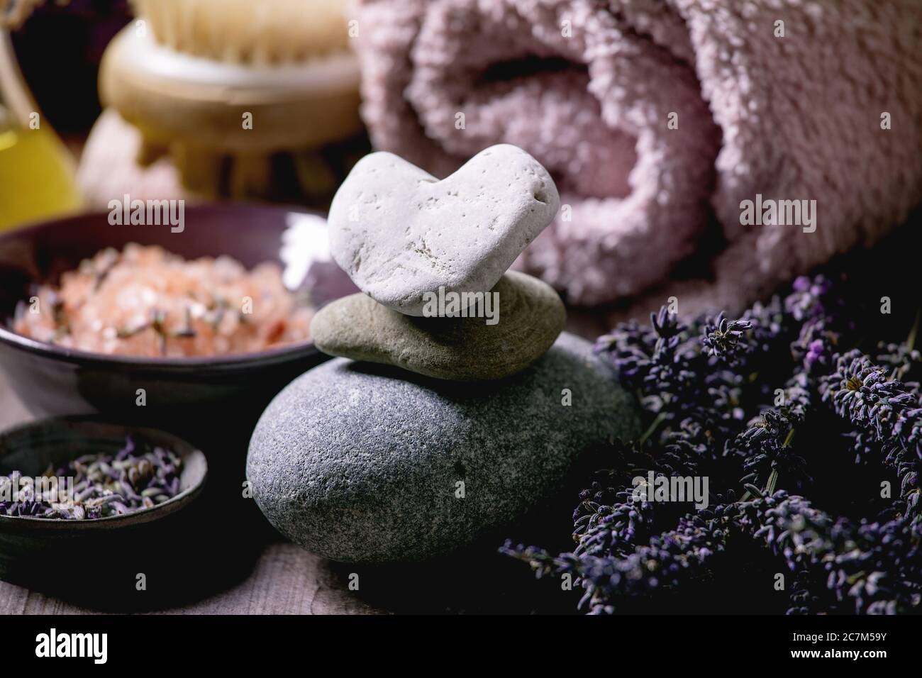 Lavender SPA concept Stock Photo - Alamy