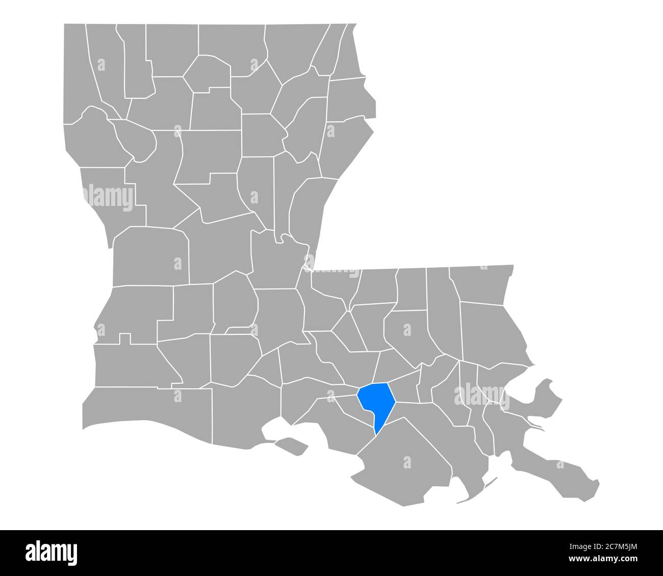 Map of Assumption in Louisiana Stock Photo - Alamy