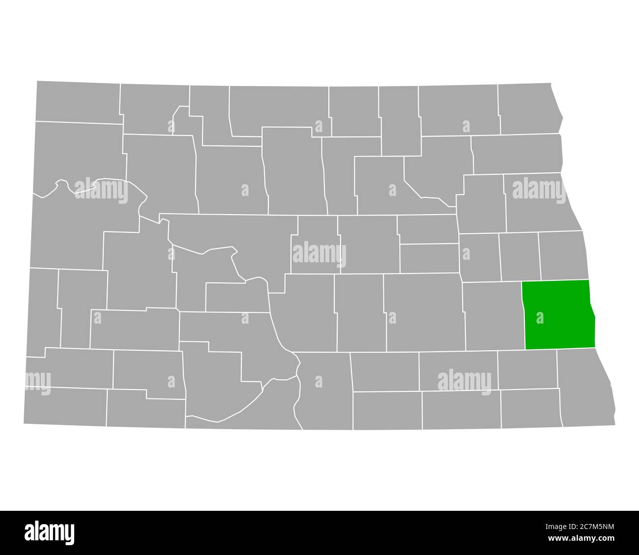 Map of Cass in North Dakota Stock Photo - Alamy