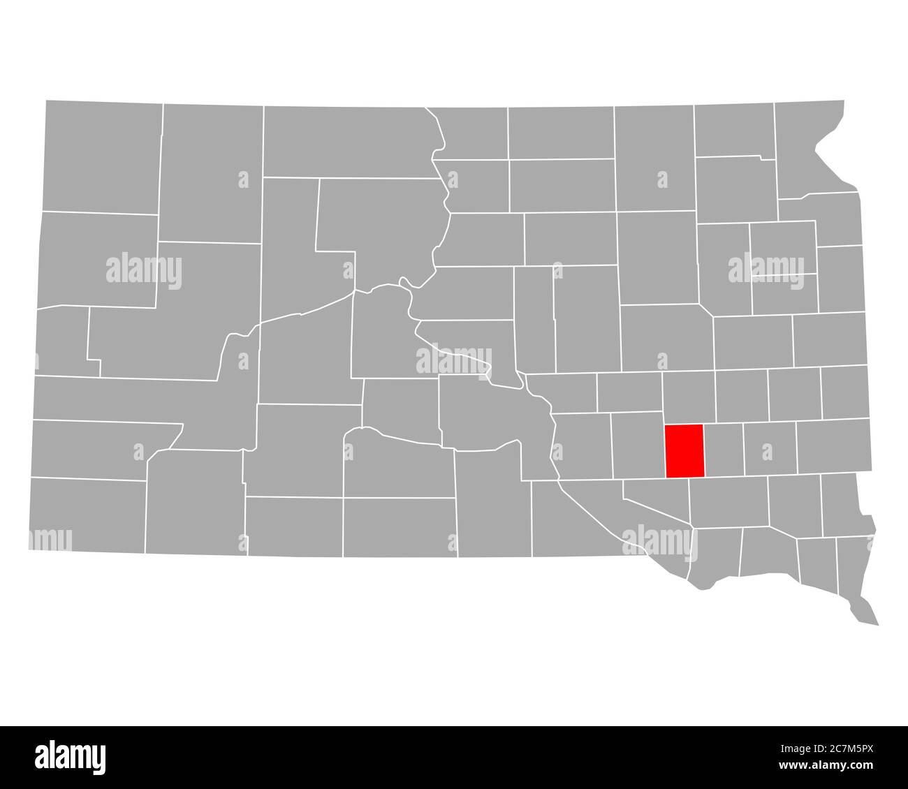 Map of Davison in South Dakota Stock Photo - Alamy